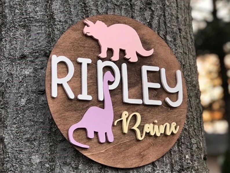 Kid's Dinosaur Name Sign - Etsy