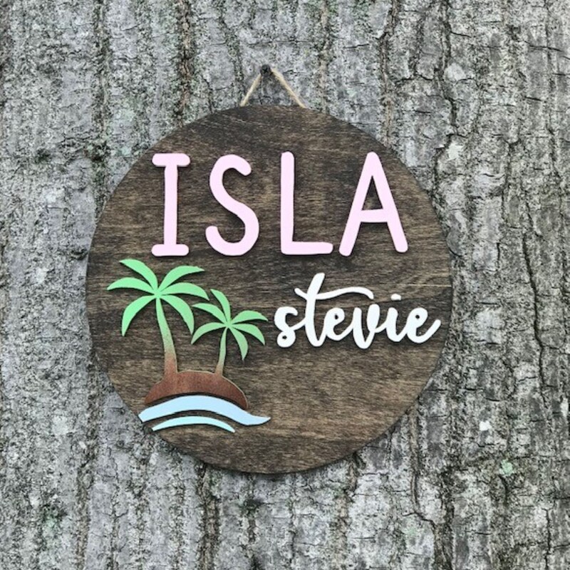 Tropical Name Sign - Etsy