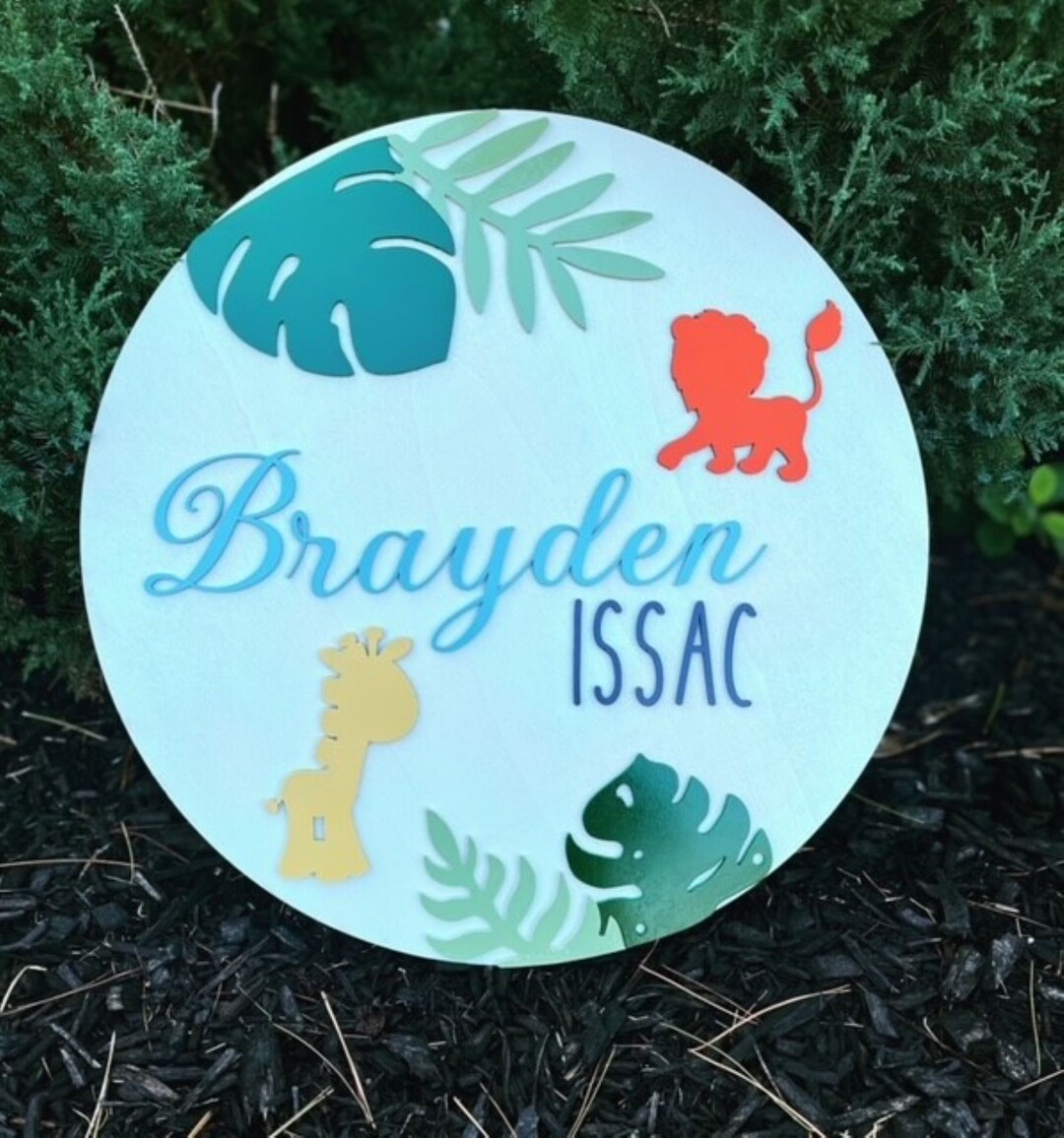 Kid's Jungle Name Sign - Etsy