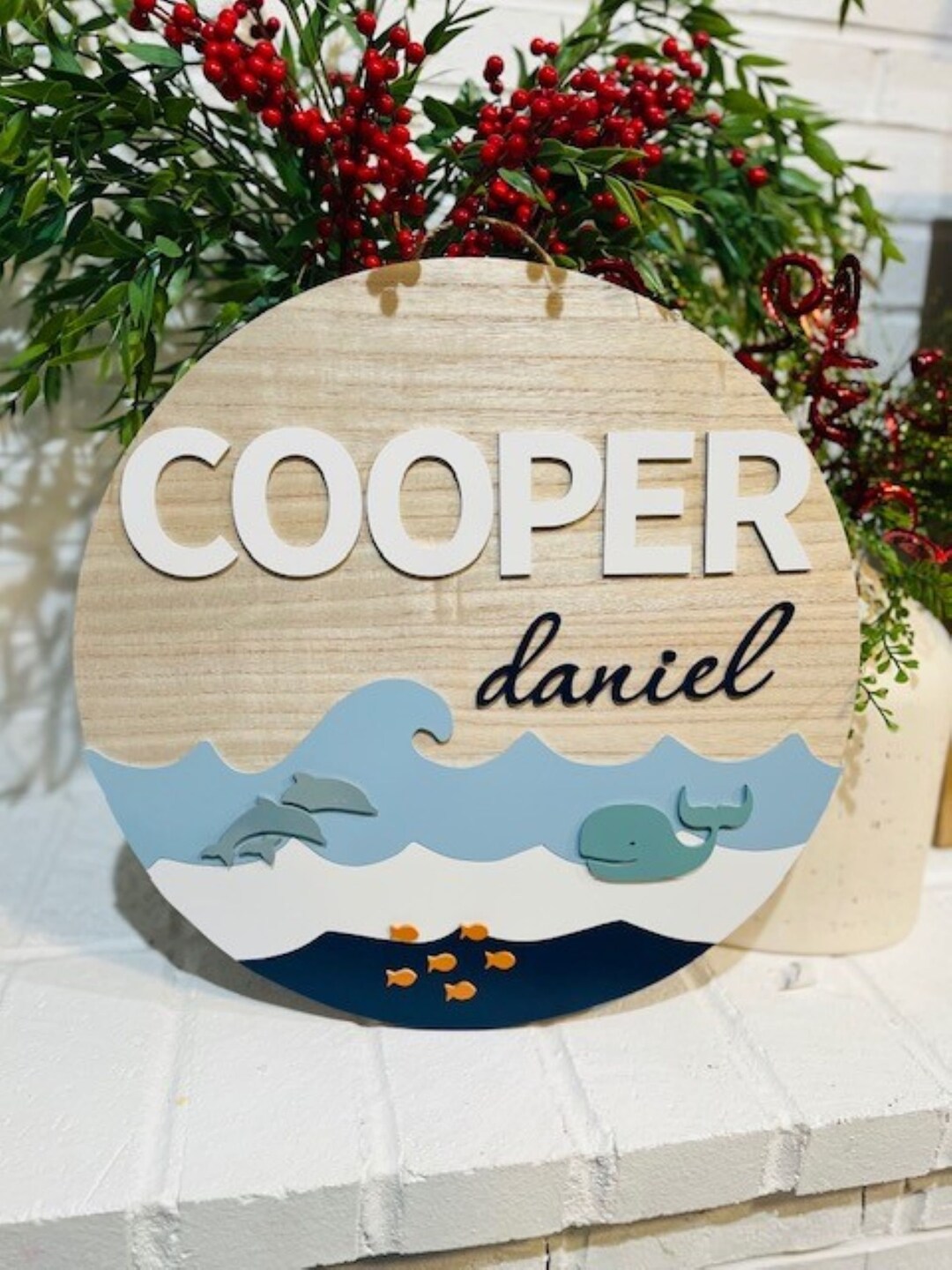 Ocean Name Sign - Etsy