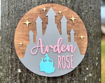 Princess Castle Name Sign - Etsy