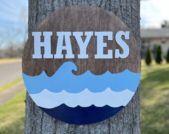 Wave Name Sign - Etsy