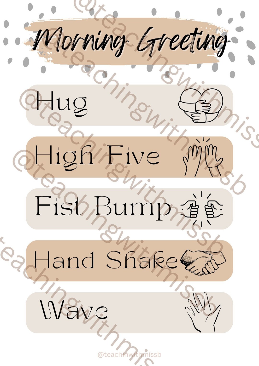 Boho Neutral Morning Greeting Poster - Etsy