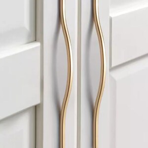 Modern Gold Long Pulls,furniture Handle,drawer Pulls,bedroom Handles ...