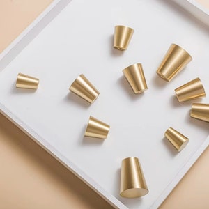 Cone Knobs,solid Brass Knobs,cone Cabinet Pulls,drawer Knob,dresser ...