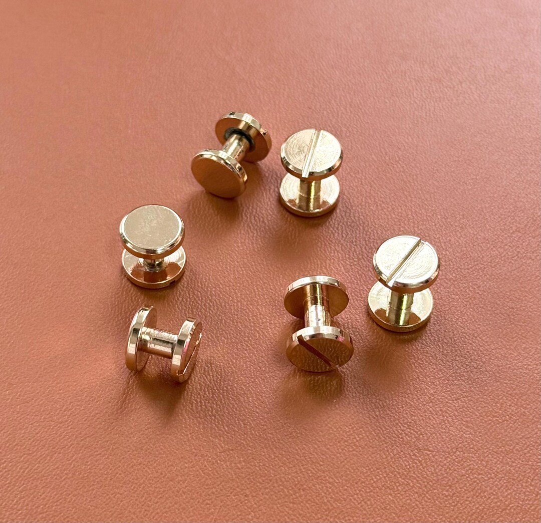 Rack Plating Brass Flat Rivets - Concave Cap Studs - 10 Sets (rod ...