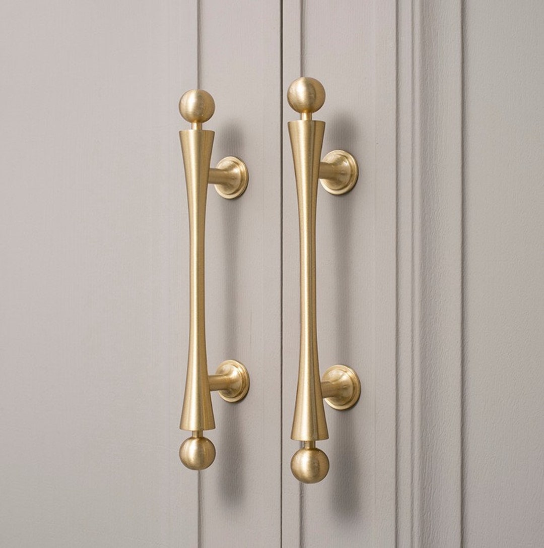 Solid Brass Pull,french Minimalist Pulls,gold Handles Pulls,wardrobe ...
