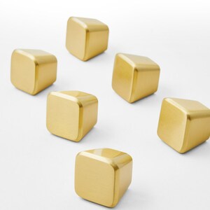 Square Brass Knobs,solid Square Cabinet Knobs,gold Pull,wall Hooks,replacement Door Handles,wine ...