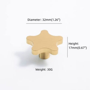 Star Shaped Knob,brass Star Knobs,star Kitchen Cabinet Pulls,little Star Knobs,nursery Room ...