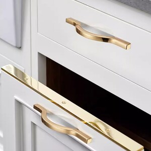 Modern Gold Long Pulls,furniture Handle,drawer Pulls,bedroom Handles ...