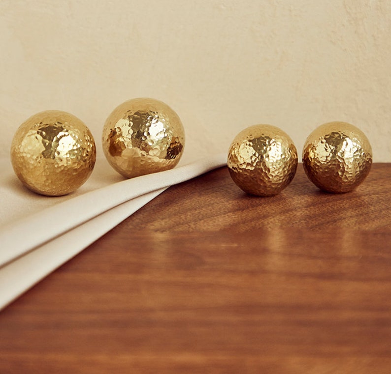 Shiny Gold Ball Knobshammer Handle Brass Knobscabinet Knobs - Etsy