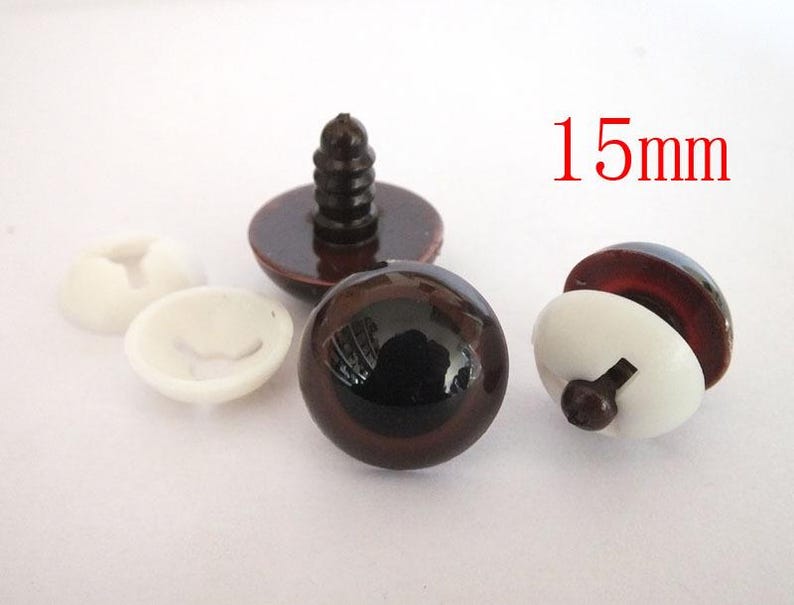 Brown Safety Eyes for Amigurumi Dolls & Stuffed Animals (5-24mm Pairs ...
