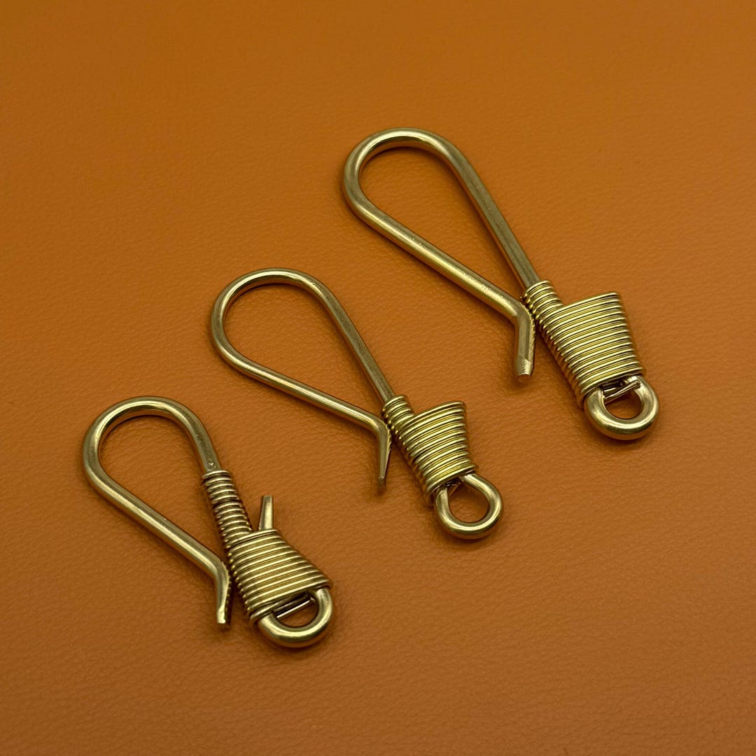 1/5/10pcs Solid Brass Key Chain, Brass Key Chain, Brass Hook, Key Ring ...