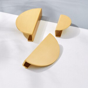 Semi Circle Brass Knob,half Round Handles,half Moon Handle,half Circle ...