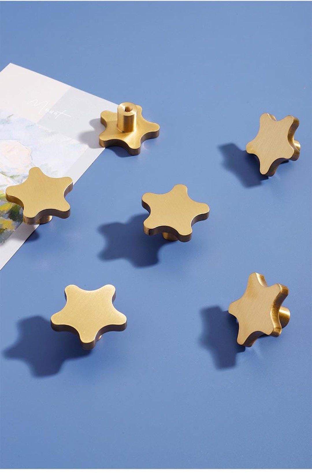 Star Shaped Knob,brass Star Knobs,star Kitchen Cabinet Pulls,little ...