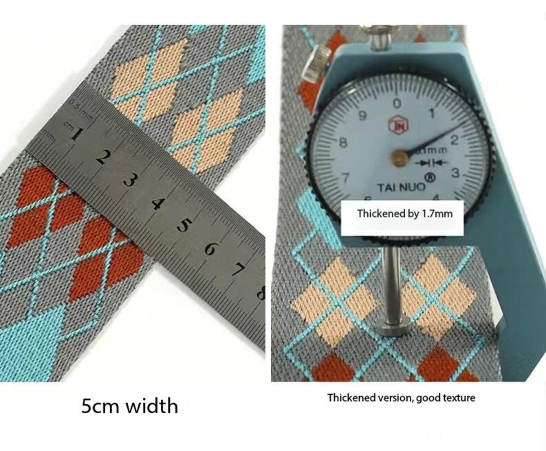 1.97 Inch Wide Webbing|retro Rhombus Lattice Webbing|bag Webbing ...