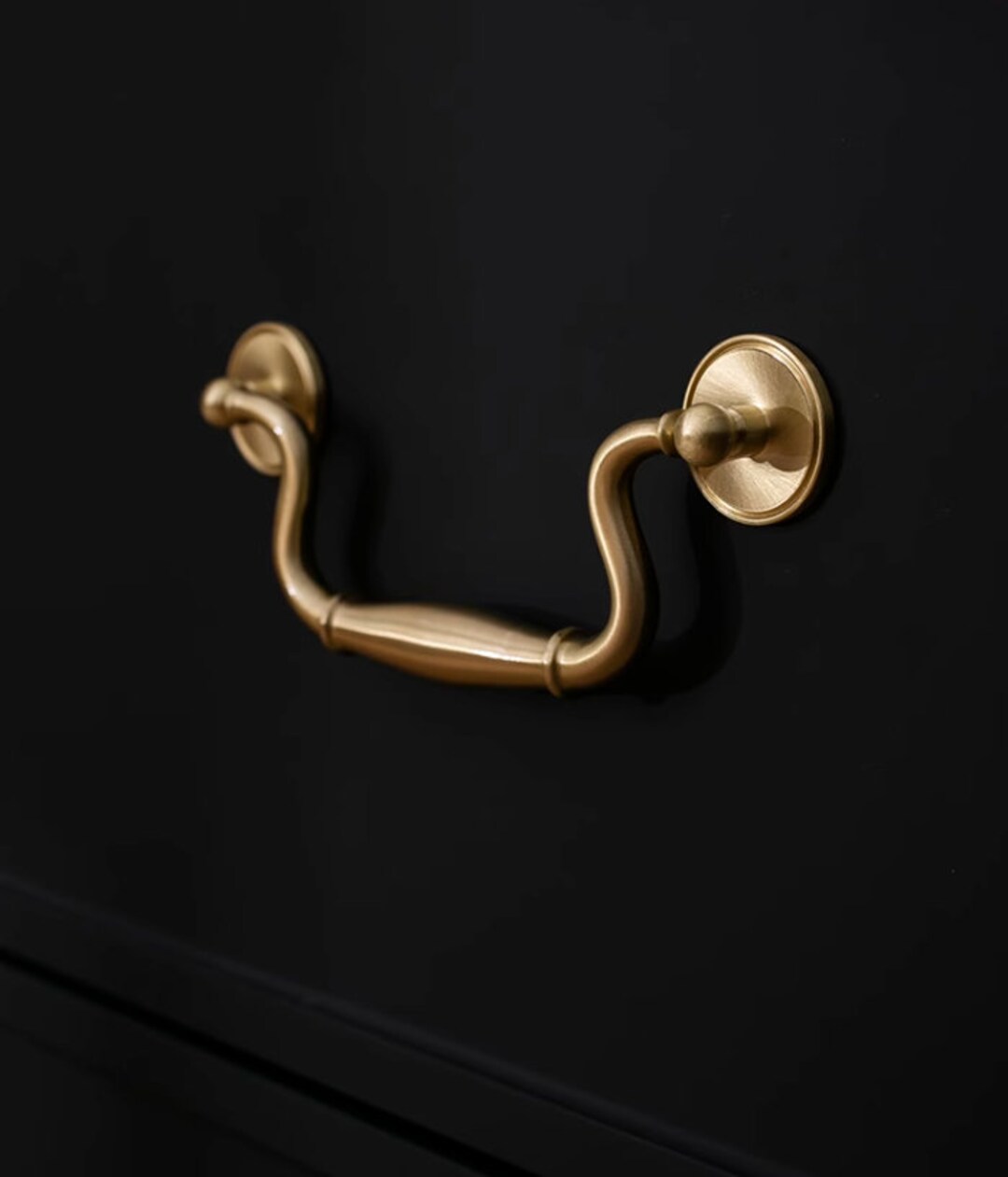 French Brass Knobs Pulls,gold Pendant Knobs,ring Pulls,drawer Knob ...