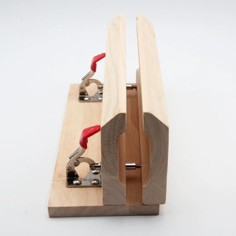 Adjustable Oak Wood Sewing Clamp: Leather Hand Stitching Tool Fixed ...