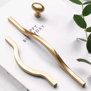 Modern Gold Long Pulls,furniture Handle,drawer Pulls,bedroom Handles ...
