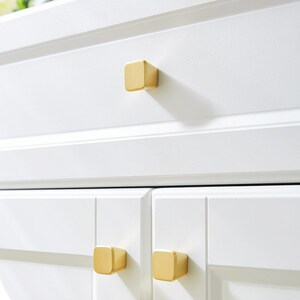 Square Brass Knobs,solid Square Cabinet Knobs,gold Pull,wall Hooks,replacement Door Handles,wine ...