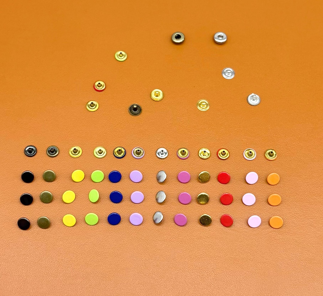 10 Sets - 6mm Colorful Brass Snap Button Fasteners: Doll Button Sewing ...