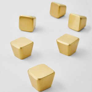 Square Brass Knobs,solid Square Cabinet Knobs,gold Pull,wall Hooks,replacement Door Handles,wine ...