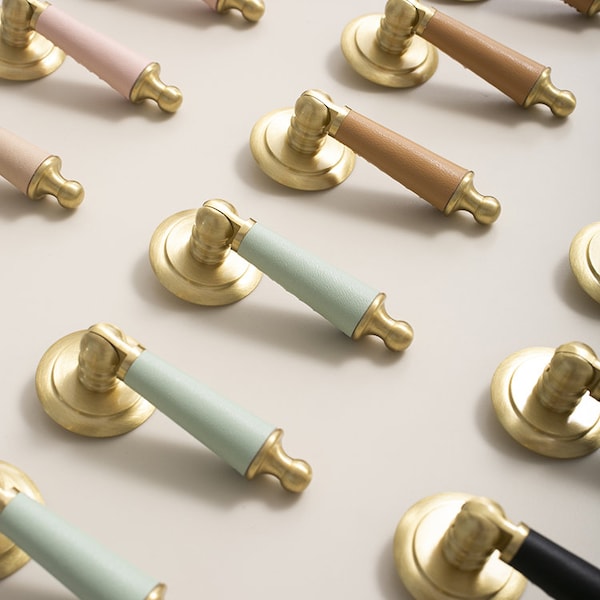 Leather Drawer Knobs - Etsy