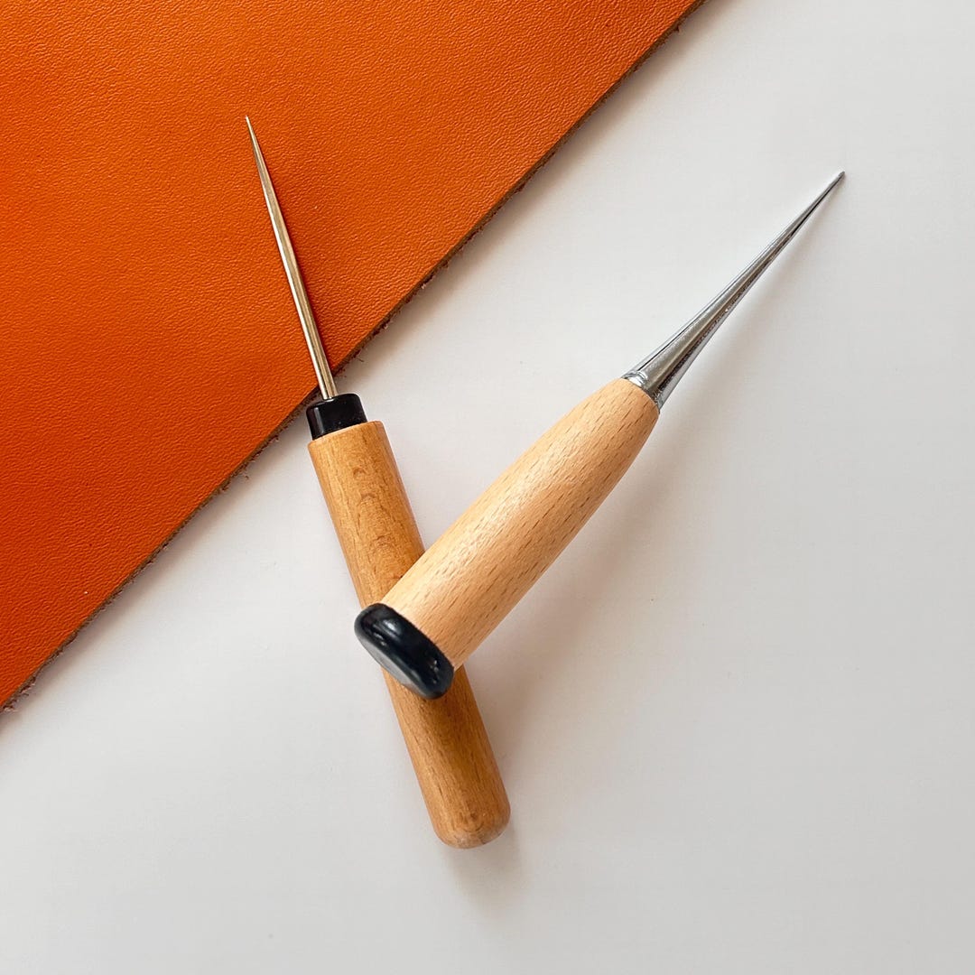 Leather Awl Tool Wood Handle – Leathercraft Stitching Punch Tool for ...