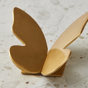 Brass Butterfly Handles Brass Butterfly Knobs Gold Dresser Drawer Pulls ...