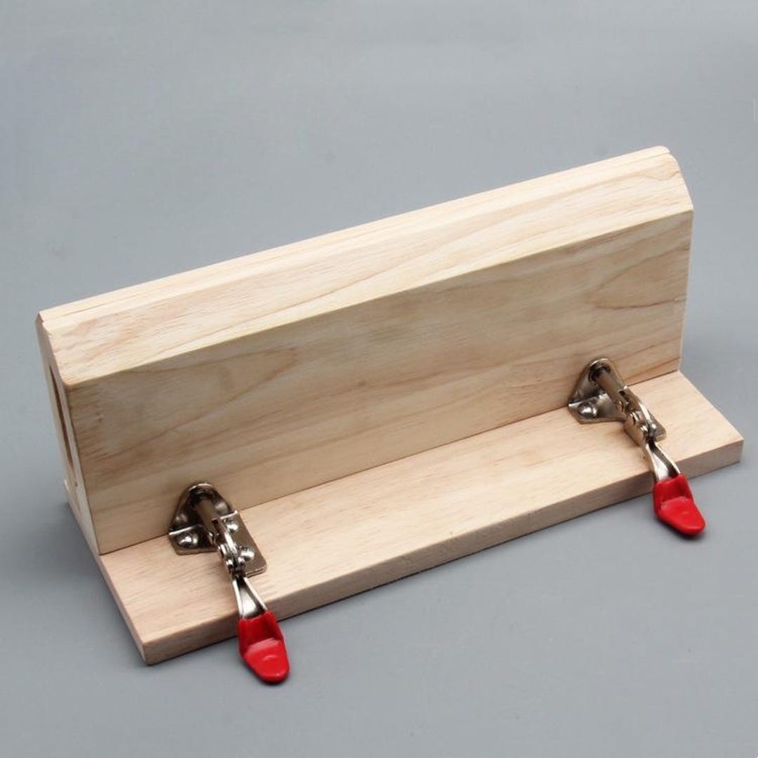Adjustable Oak Wood Sewing Clamp: Leather Hand Stitching Tool Fixed ...