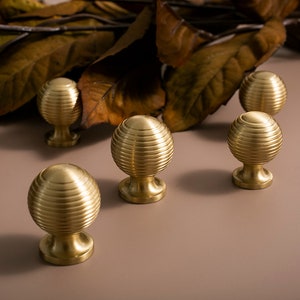 Gold Knobs,ball Brass Knobs,brass Honeycomb Knobs,round Knobs, Drawer Knob,cabinet Knob Pulls ...