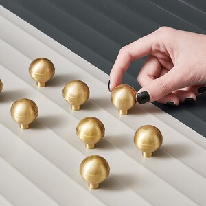 Gold Ball Knobs,round Brass Knobs,cabinet Knobs Pulls,round Knobs ...