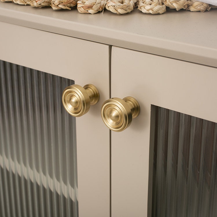 Solid Brass Knobs Long Pulls Small Handle Brass Knobs Drawer Pulls Drawer Knob Cabinet Knob ...