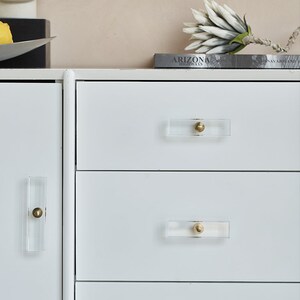 Acrylic Knobs Pulls,brass Knob,crystal Knobs Handles,square Clear Knobs ...
