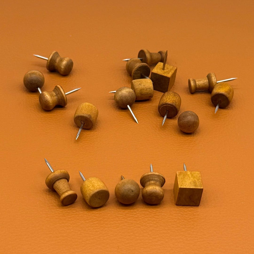 Retro Wooden Push Pins: Thumbtacks for Office Board-mixed Styles - Etsy UK