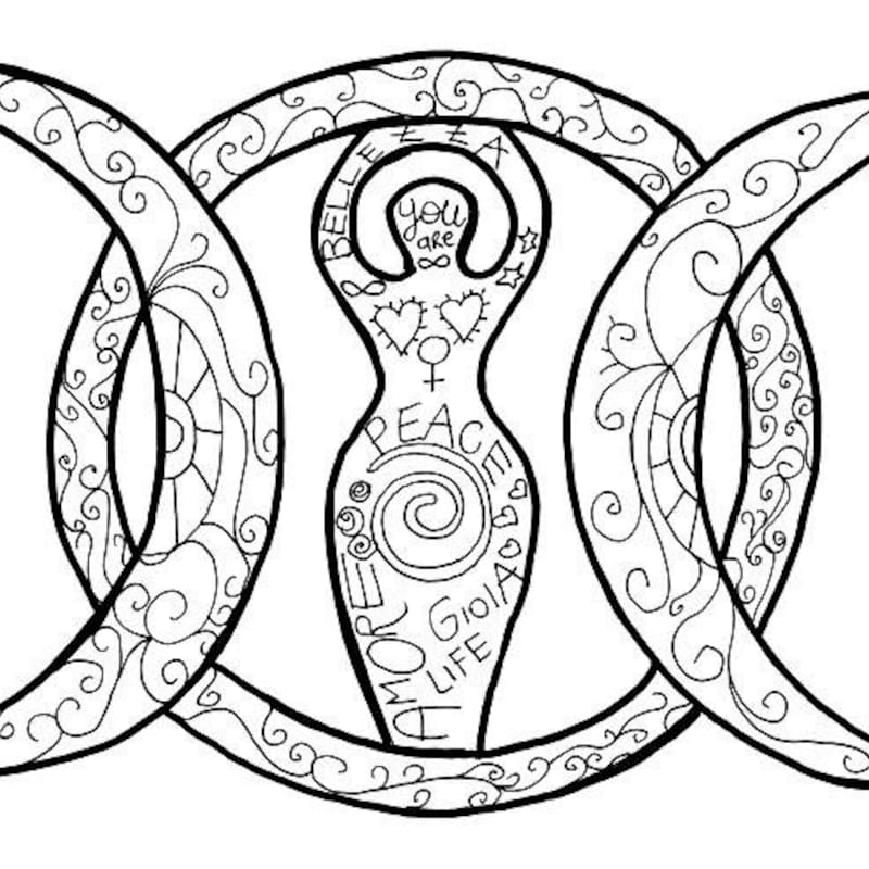 Pagan Coloring Page - Etsy