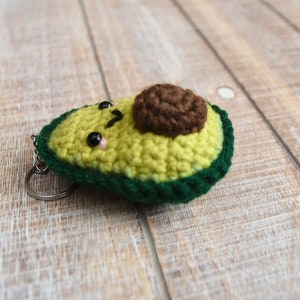 Crochet Kawaii Avocado Keychain - Etsy