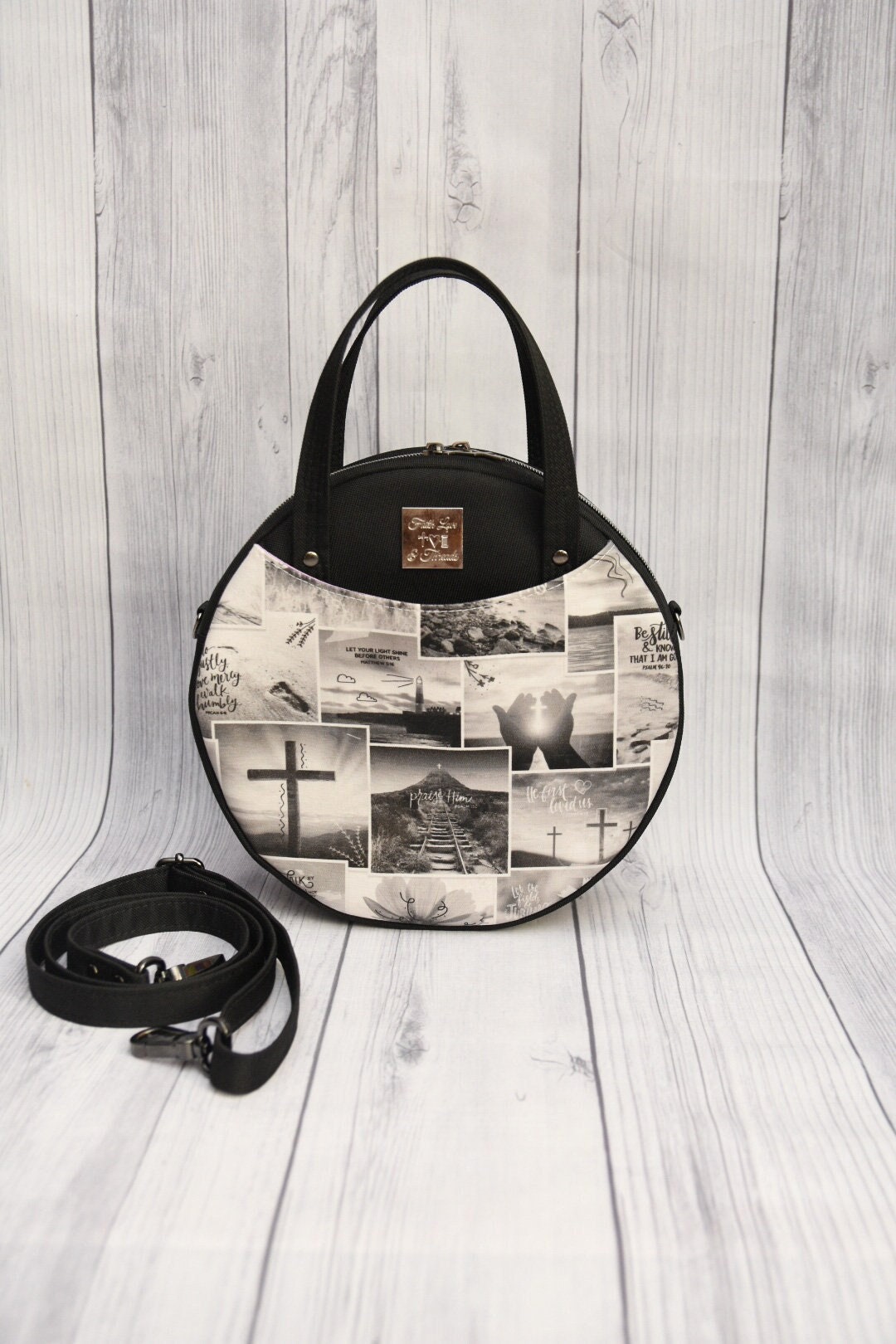 Religion Faith Praise Jesus Circle Handbag Optional Crossbody ...