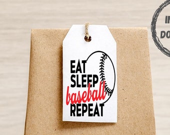 Baseball Snack Bag Tag | Etsy