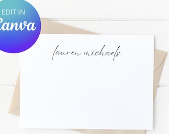 Botanical 4x6 Printable Portrait Flat Note Card With Envelope - Etsy