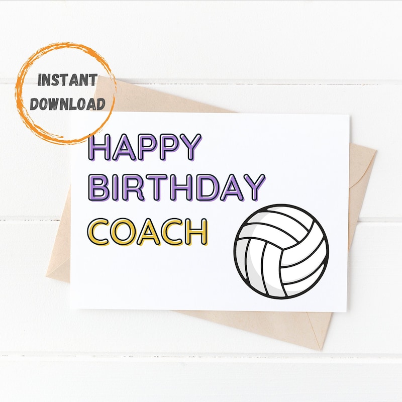 Happy Birthday Coach Card - Etsy