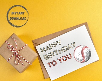 Baseball Greeting Card - Etsy