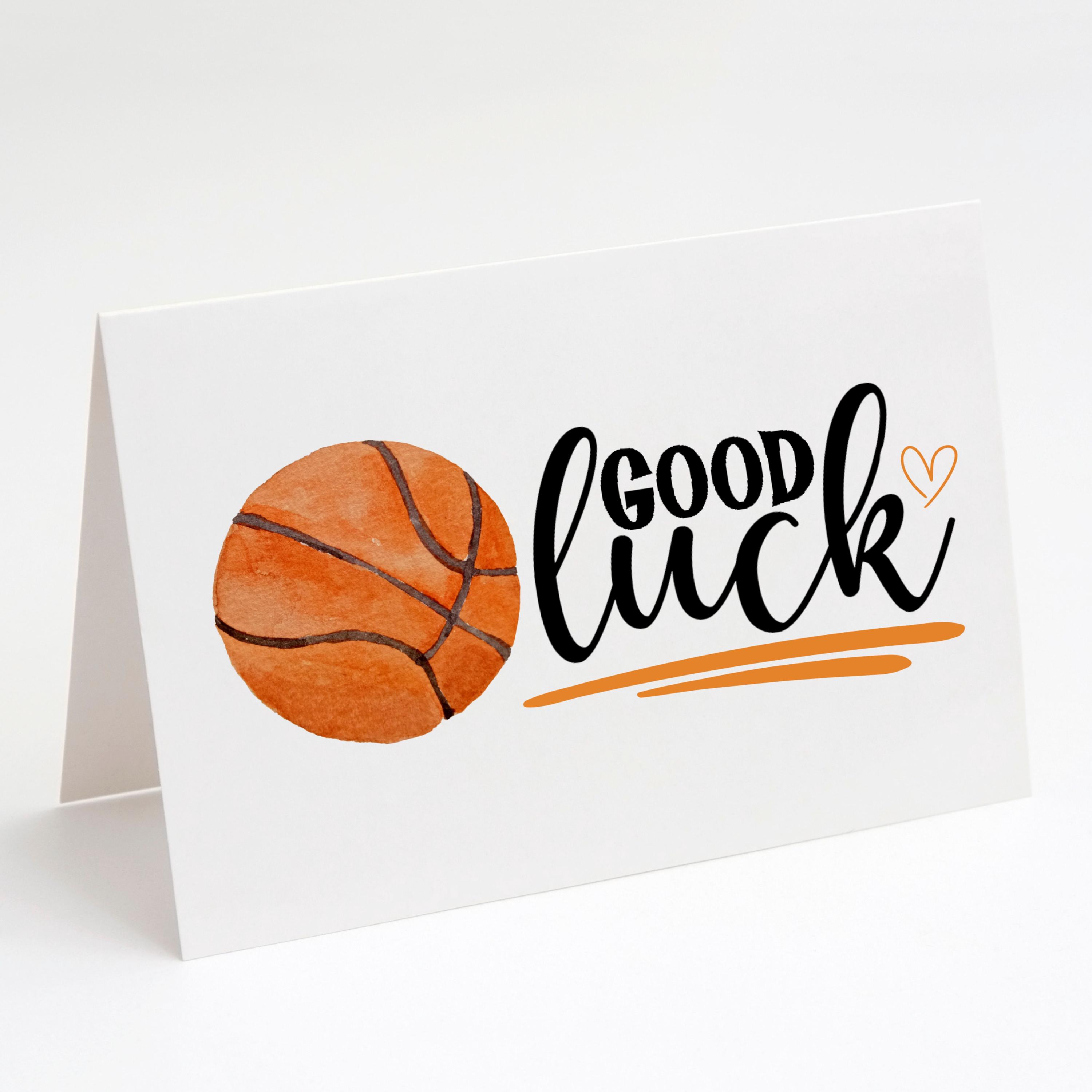 Basketball Good Luck Card, Printable Basketball Card, Team Gift, Sports ...