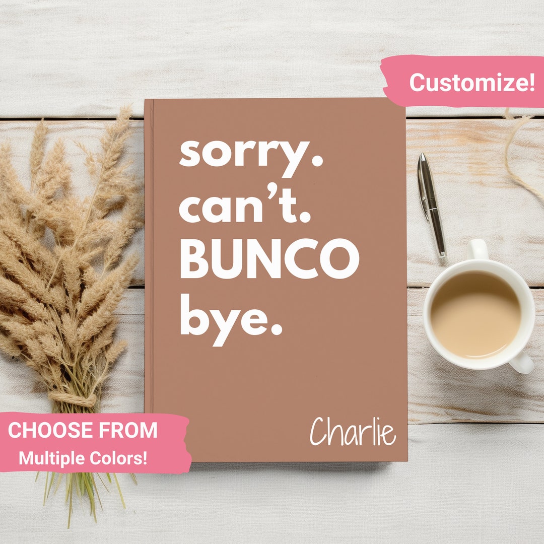 Personalized Bunco Gift, Bunco Night Gift, Bunco Player Notebook ...