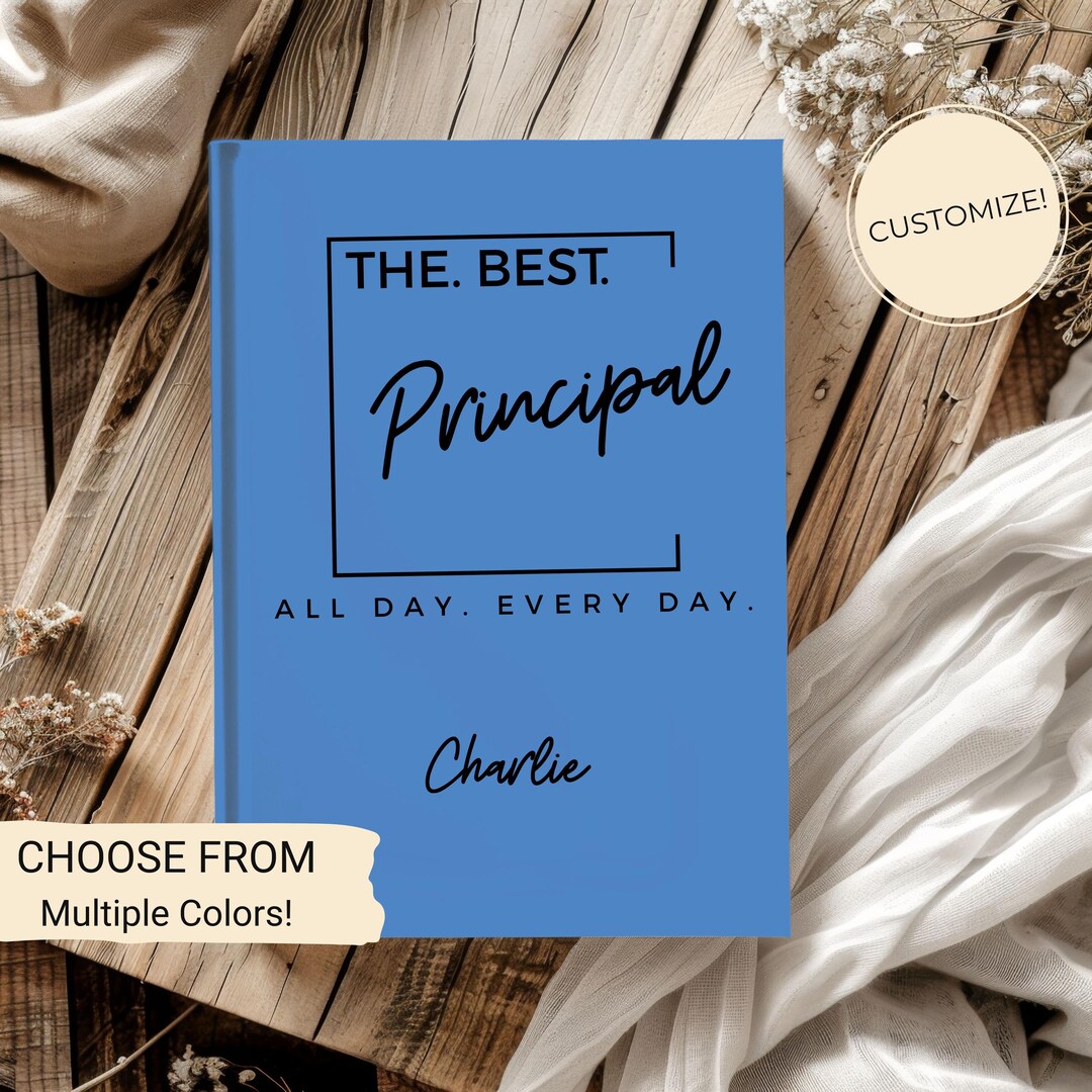 Custom Principal Notebook, School Principal Gift Hardcover Journal ...