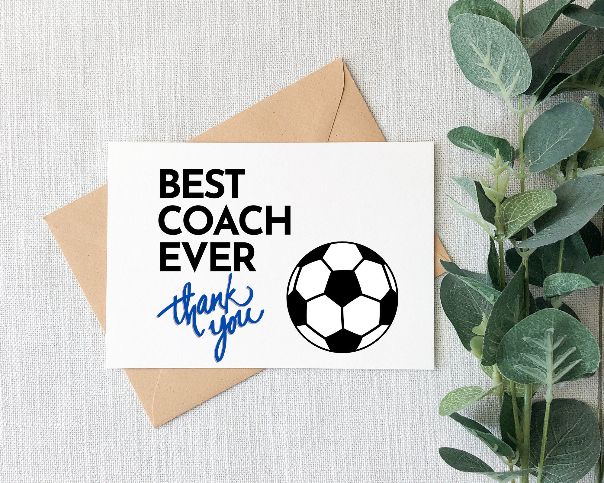 Greeting Cards Paper & Party Supplies Thank You Coach Card; Show Your ...