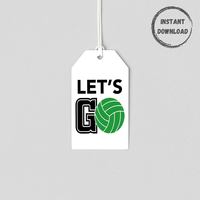 Volleyball Goodie Bag Tag Printable Tags Team Gift Tag Team - Etsy
