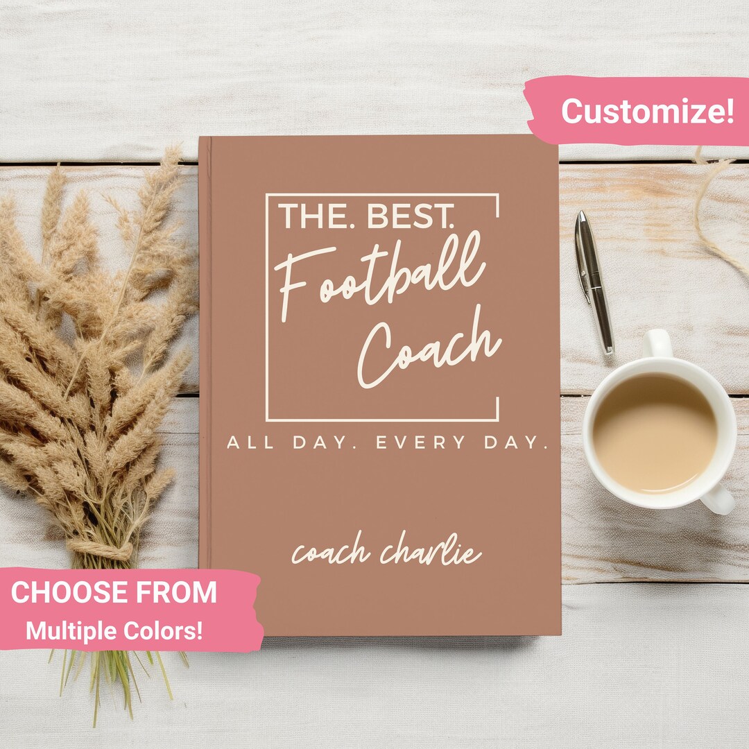 Personalized Football Coach Gift, Football Team Coach Notebook, Thank ...