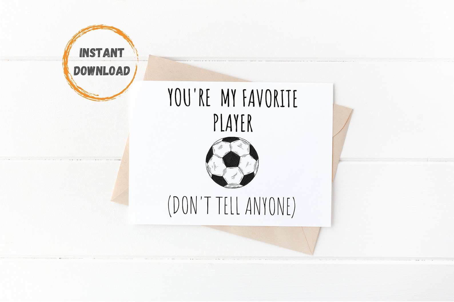 Blank Soccer Card, Printable Notecard, Game Day, Good Luck, Soccer ...
