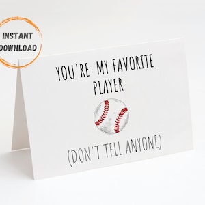 Funny Baseball Card, Printable Notecard, Game Day, Good Luck, Baseball ...